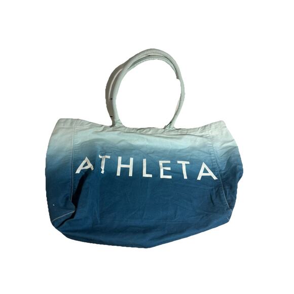 Athleta | Bags | Athleta Teal Ombr Tote Bag | Poshmark